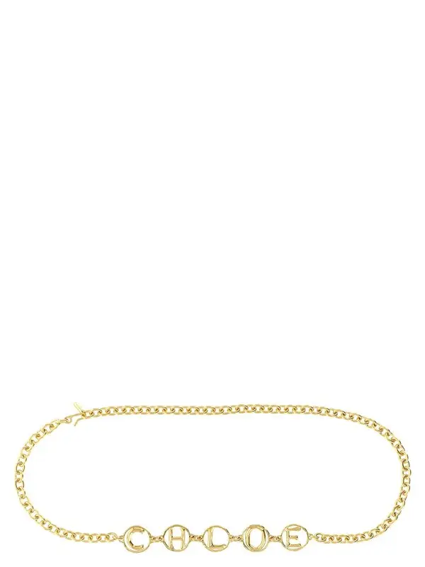 Chloé Script' Jewel Belt - Gold