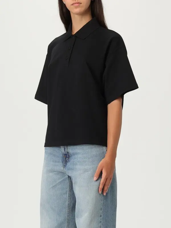 Saint Laurent Cotton Blend Polo Shirt - Black