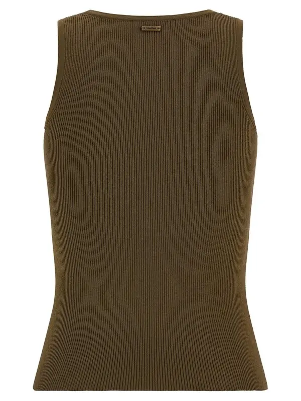 Max Mara Editta Ribbed Knit Tank Top - Green
