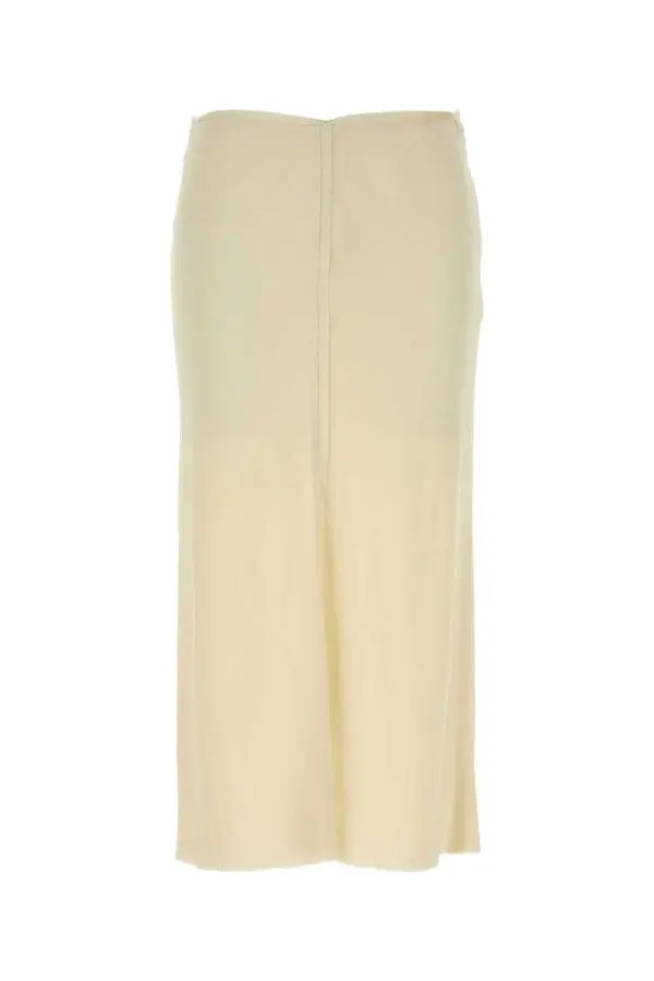 AMI Paris Ivory Stretch Viscose Skirt