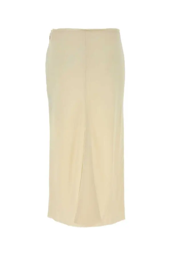 AMI Paris Ivory Stretch Viscose Skirt