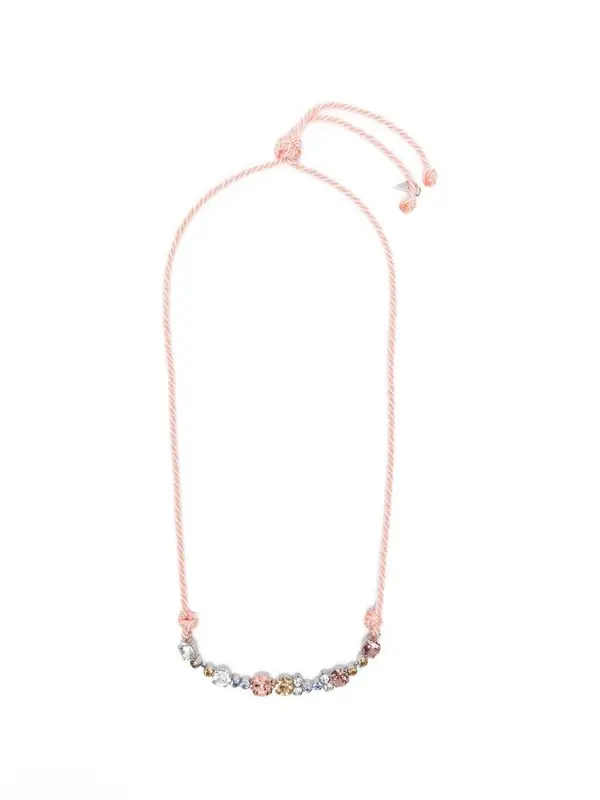 FORTE_FORTE Crystal Braided Necklace - Multicolor