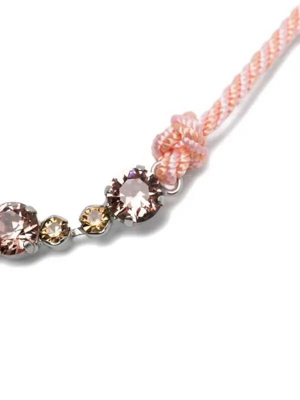 FORTE_FORTE Crystal Braided Necklace - Multicolor