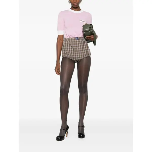 Marni Round Neck Short Sleeve Knit Top