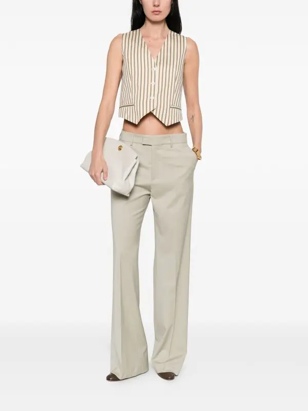 Max Mara Cotton And Silk Striped Vest