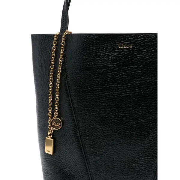 Chloé Calf Leather Tote Bag - Black