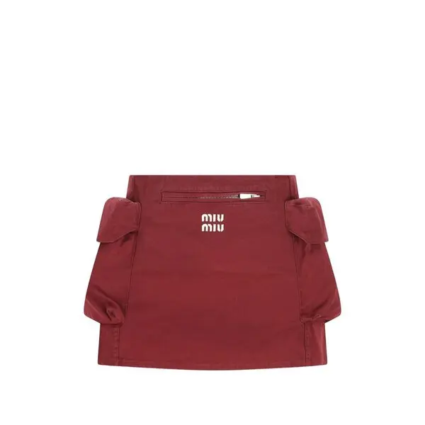 Miu Miu Recycled Polyester Skirt - Red