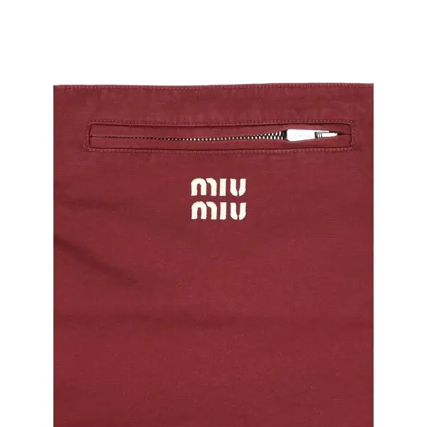 Miu Miu Recycled Polyester Skirt - Red