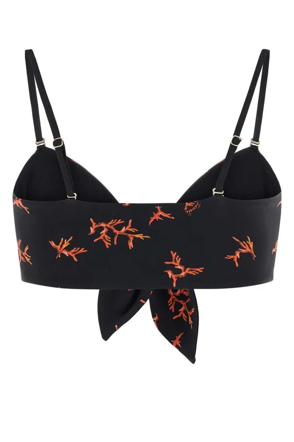 Fendi Printed Stretch Nylon Bikini Top - Multicolor