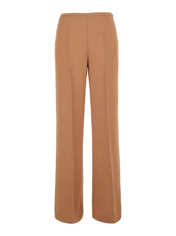 FORTE_FORTE Blend Viscose Trousers - Multicolor