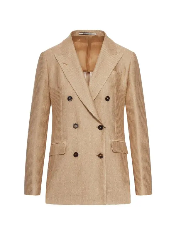 Tagliatore Cotton Double-breasted Jacket - Multicolor