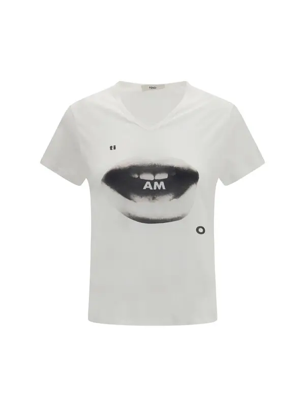 Fendi Ti Amo Print Jersey T-shirt - White