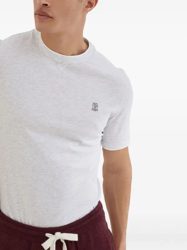 Brunello Cucinelli Logo Cotton T-shirt