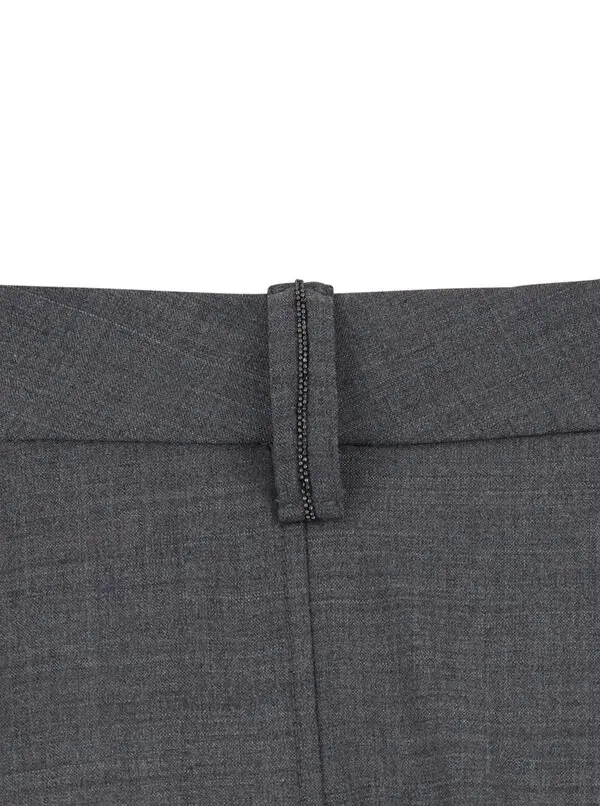 Brunello Cucinelli Wool Blend Midi Skirt - Multicolor