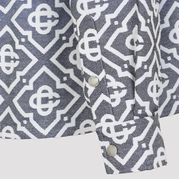 Casablanca Monogram Jacquard Cotton Blend Jacket - Blue