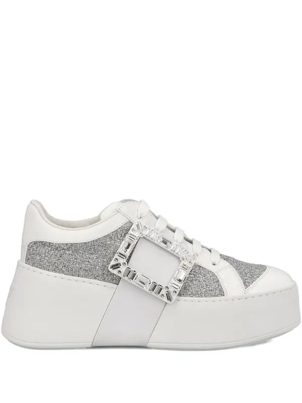 ROGER VIVIER Viv Skate High Strass Sneakers - Multicolor