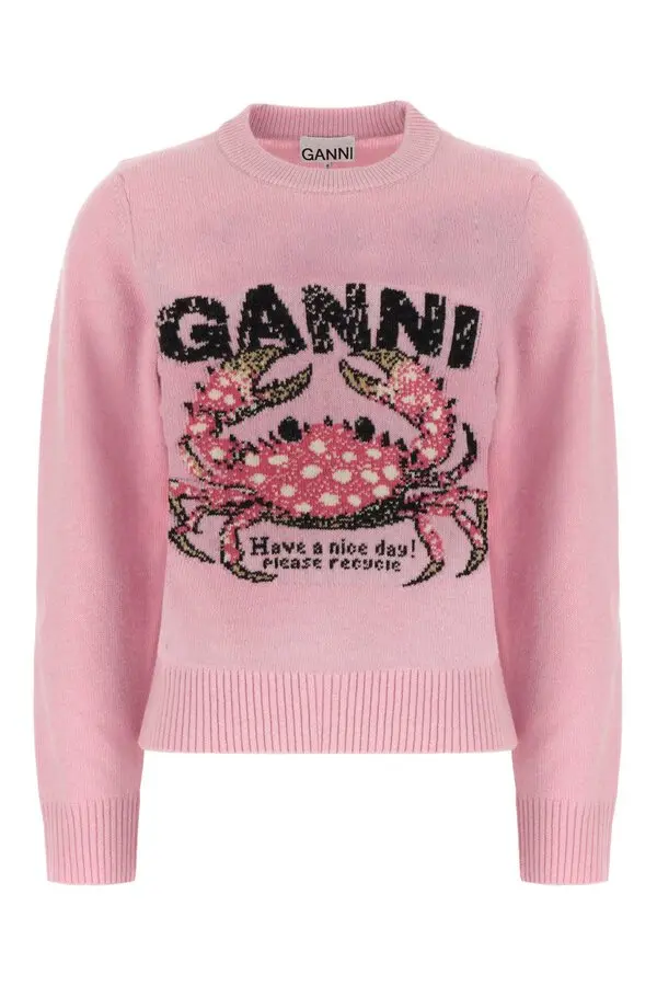 GANNI Graphic Knit Pullover - Multicolor
