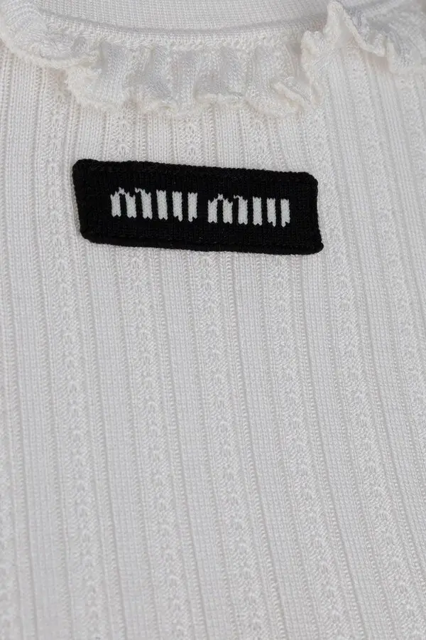 Miu Miu Ribbed Knit Pullover - Multicolor
