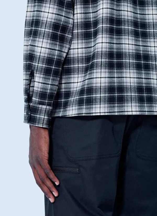 Moncler Check Patterned Cotton Shirt - Black
