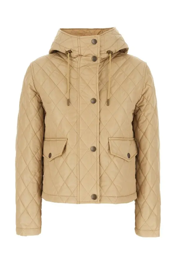 Burberry Quilted Hooded Jacket - Multicolor