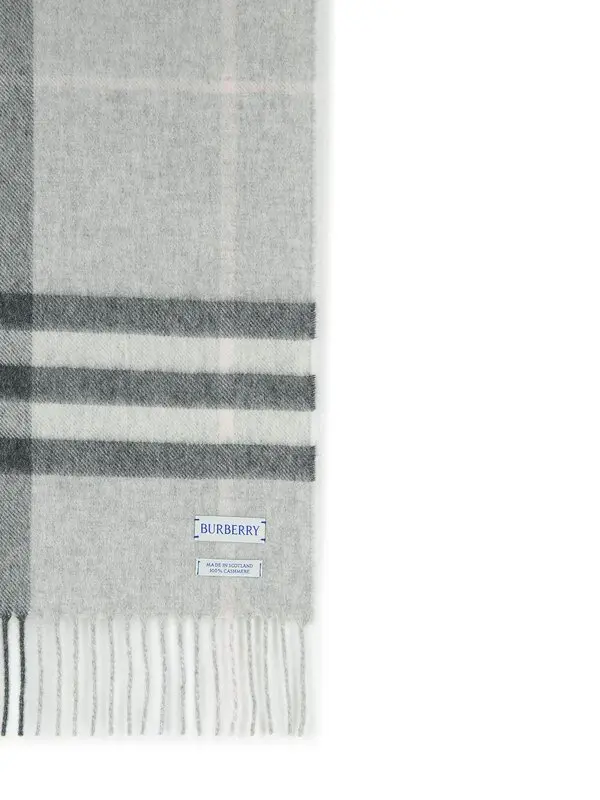 Burberry Mu Giant' Grey Cashmere Scarf