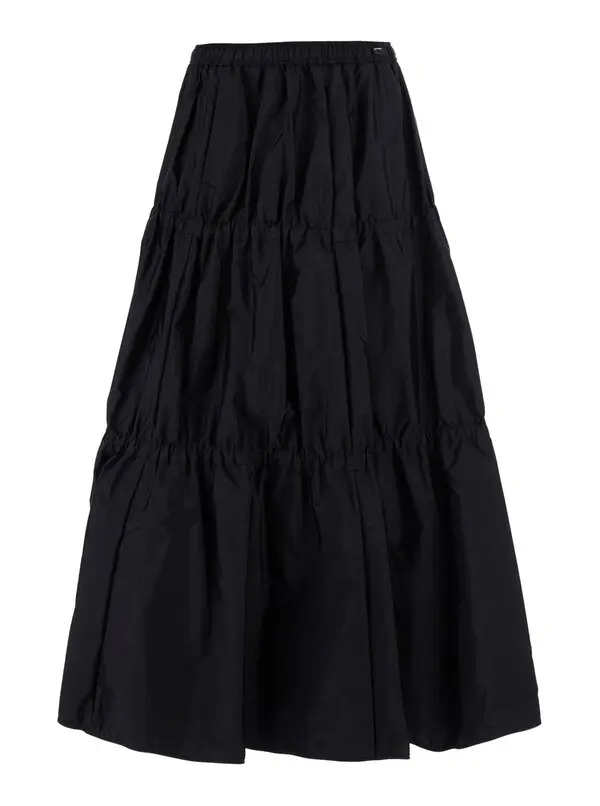 Moncler Tech Fabric Ruffled Midi Skirt - Multicolor