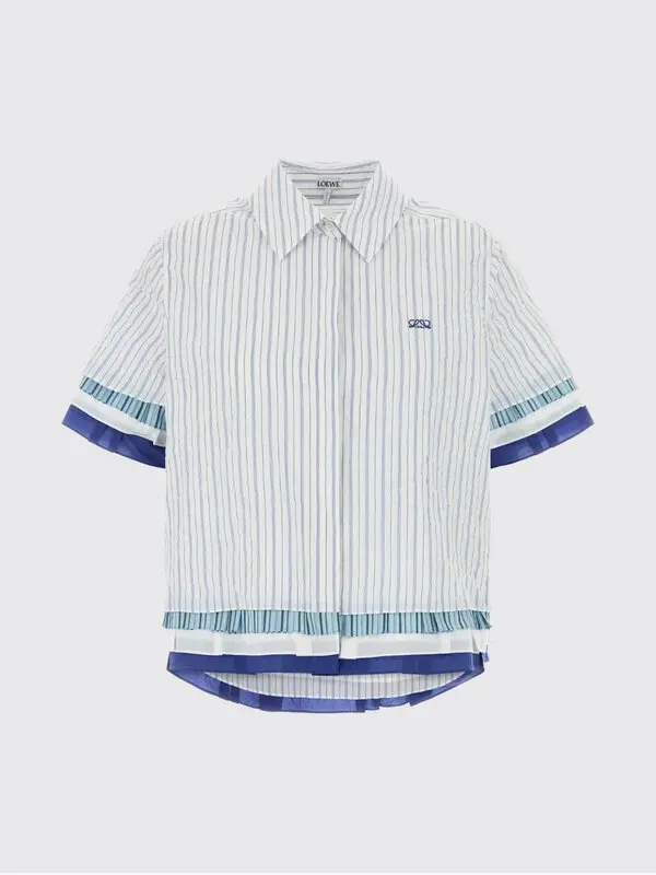 Loewe Striped Cotton Blend Casual Shirt