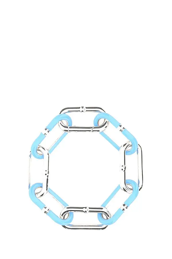 Bottega Veneta Two-tone Silver Chain Bracelet - Multicolor
