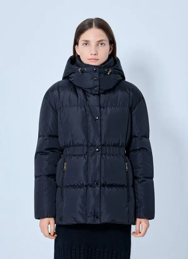 Moncler Agneux Hooded Short Down Jacket