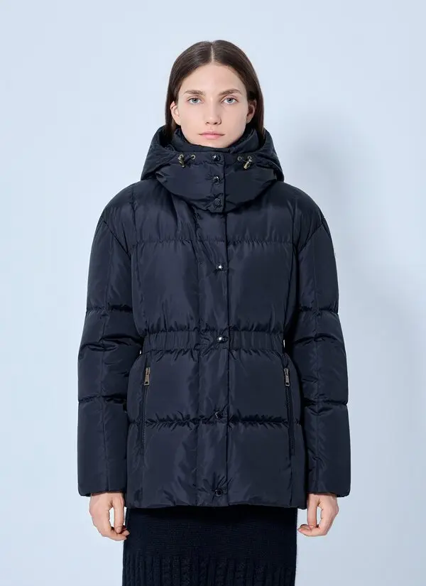 Moncler Agneux Hooded Short Down Jacket - Black