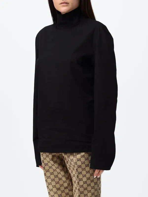 Gucci Cotton Poplin Turtleneck Top