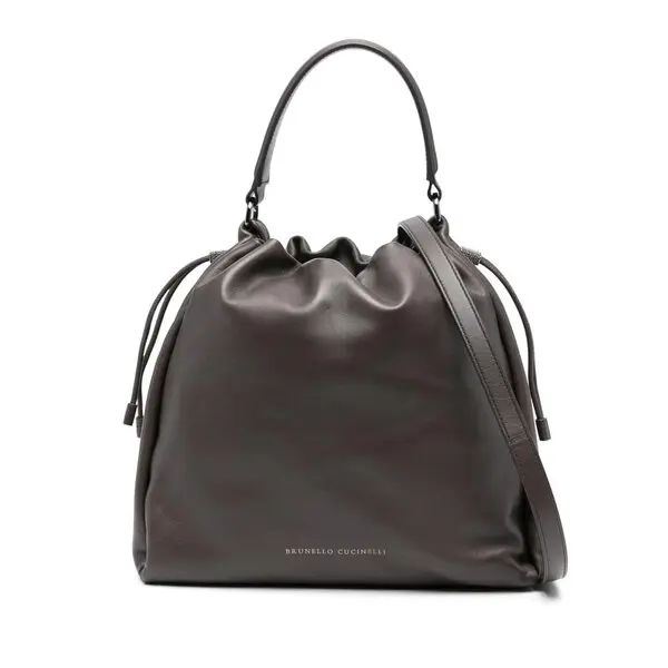 Brunello Cucinelli Grey Bucket Bags