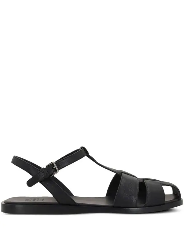 Church's Odyssey Nappa Leather T-strap Sandals - Black