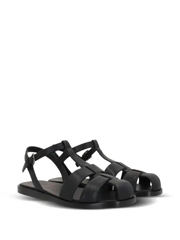 Church's Odyssey Nappa Leather T-strap Sandals - Black