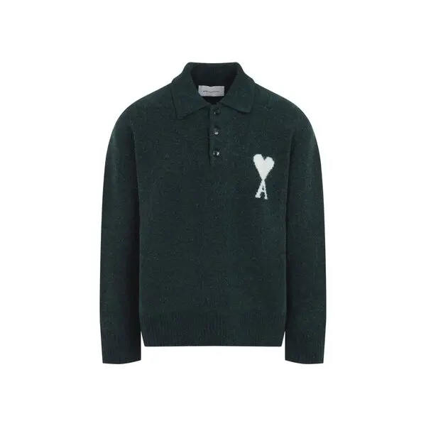 AMI Paris Adc Polo - Green