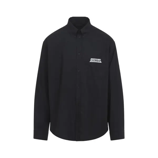 Balenciaga Ls Large Fit Shirt - Black