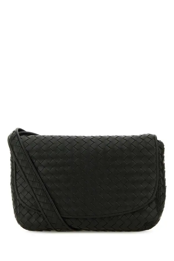 Bottega Veneta Dark Leather Crossbody Bag - Green
