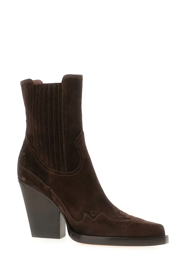 Paris Texas Suede Ankle Boots - Multicolor