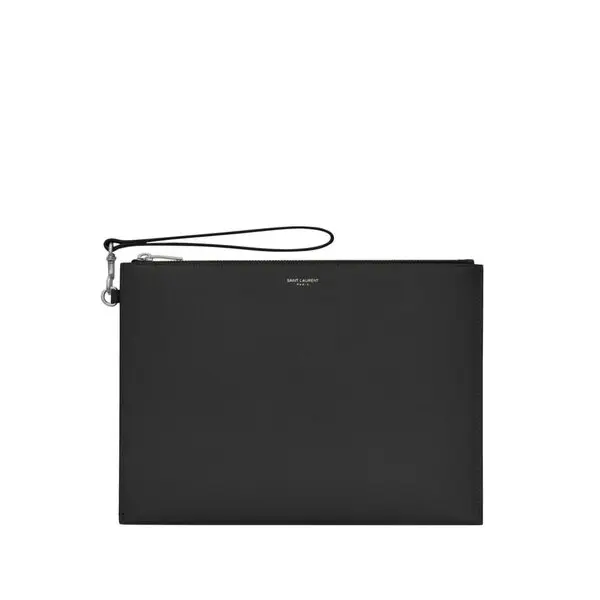 Saint Laurent Leather Pouch - Black