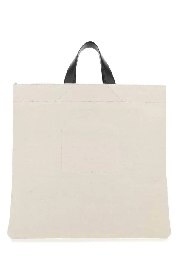 JIL SANDER Sand Canvas Shopping Bag