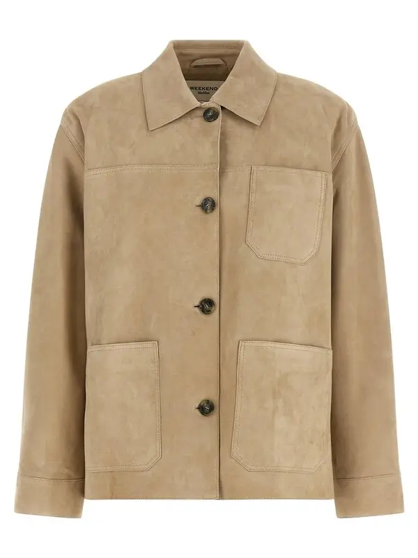 Max Mara Ghiera' Leather Jacket - Cream