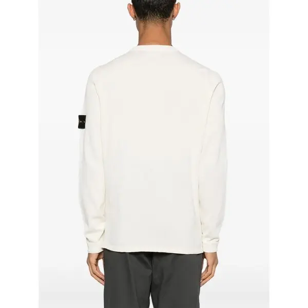 Stone Island Organic Cotton Crew Neck Pullover - Cream