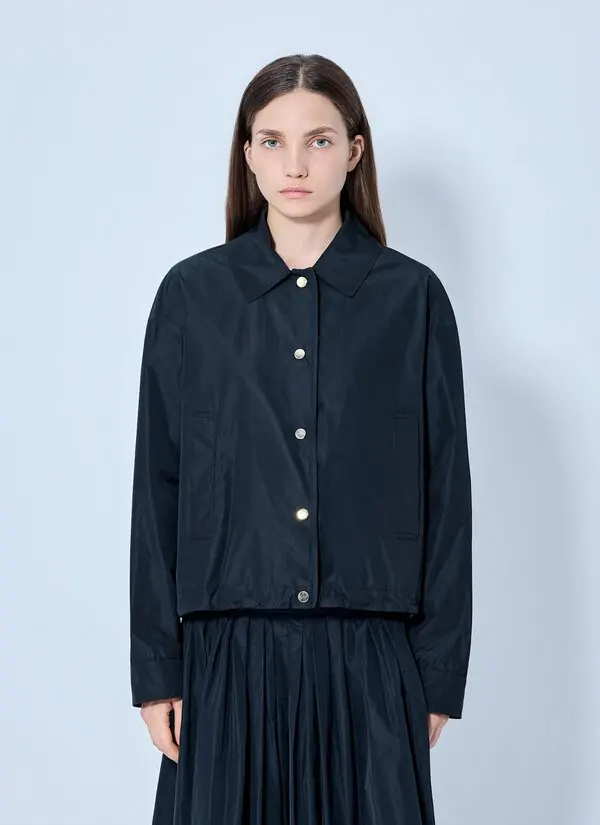 Max Mara Collared Button-up Jacket - Black