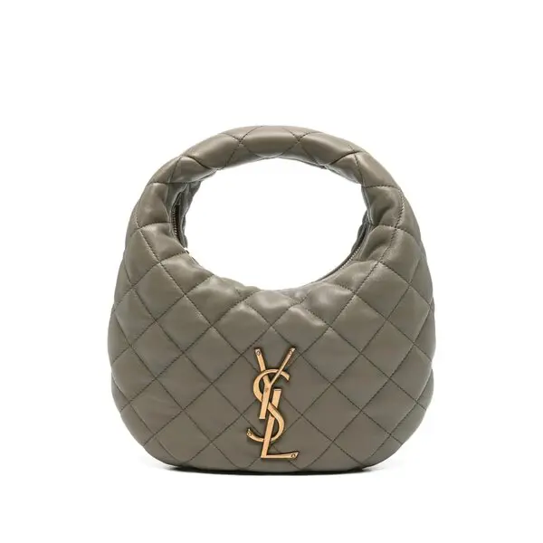 Saint Laurent Calf Leather Tote Bag - Green