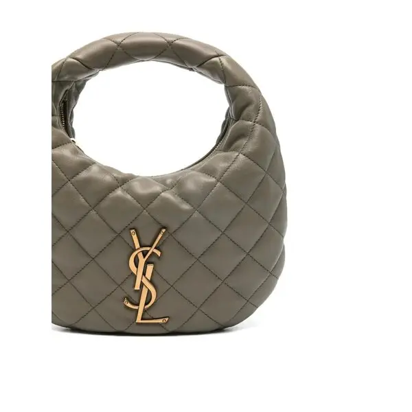 Saint Laurent Calf Leather Tote Bag - Green