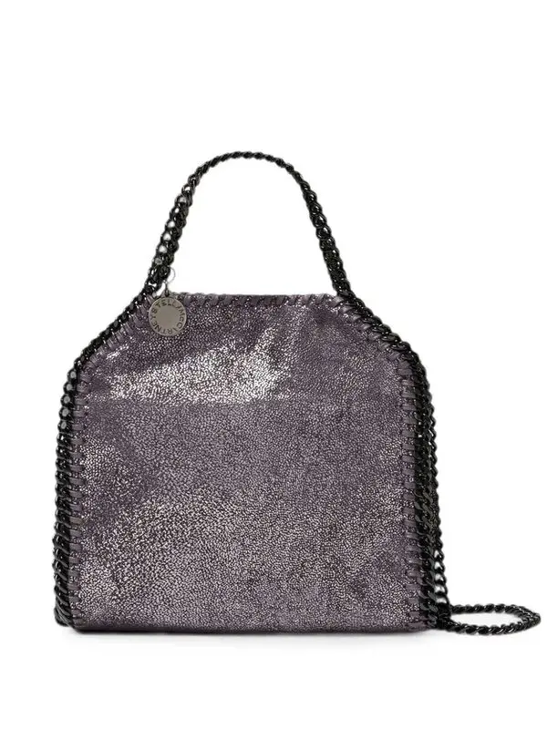 Stella McCartney Metallic-effect Falabella Tote Bag - Blue