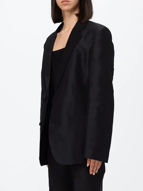 Gucci Cropped Silk Blazer - Black