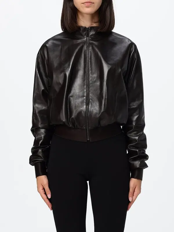 Gucci Nappa Leather Bomber Jacket - Brown