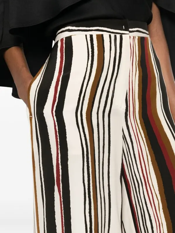 Max Mara Striped Wide-leg Trousers - Multicolor