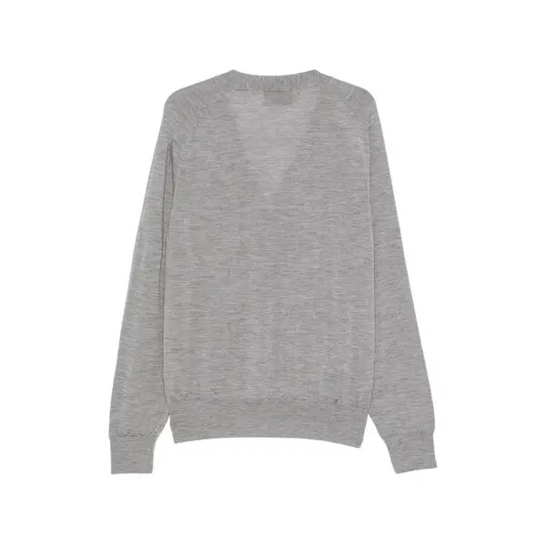 AMI Paris Grey Sweaters & Knitwear Cardigans